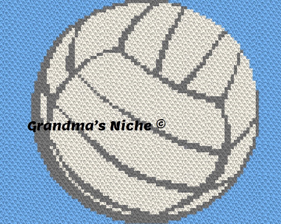Volleyball Crochet Blanket C2C Pattern Written | Etsy