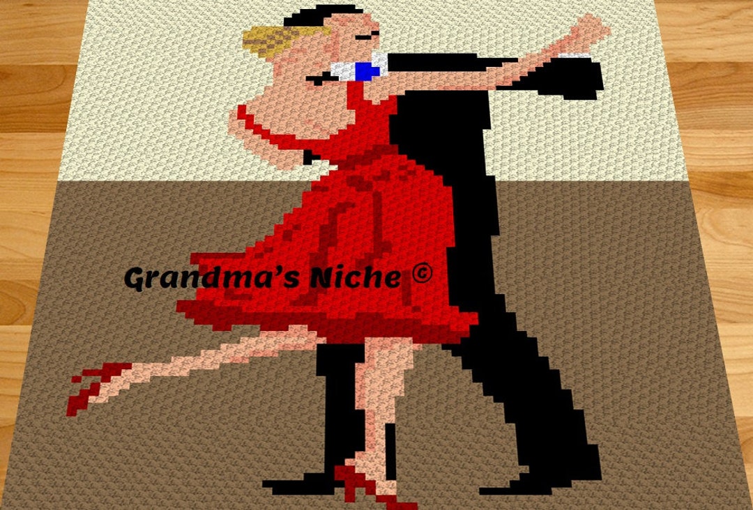 Dancing - Crochet Blanket C2C Pattern, “written Instructions”, Tunisian ...