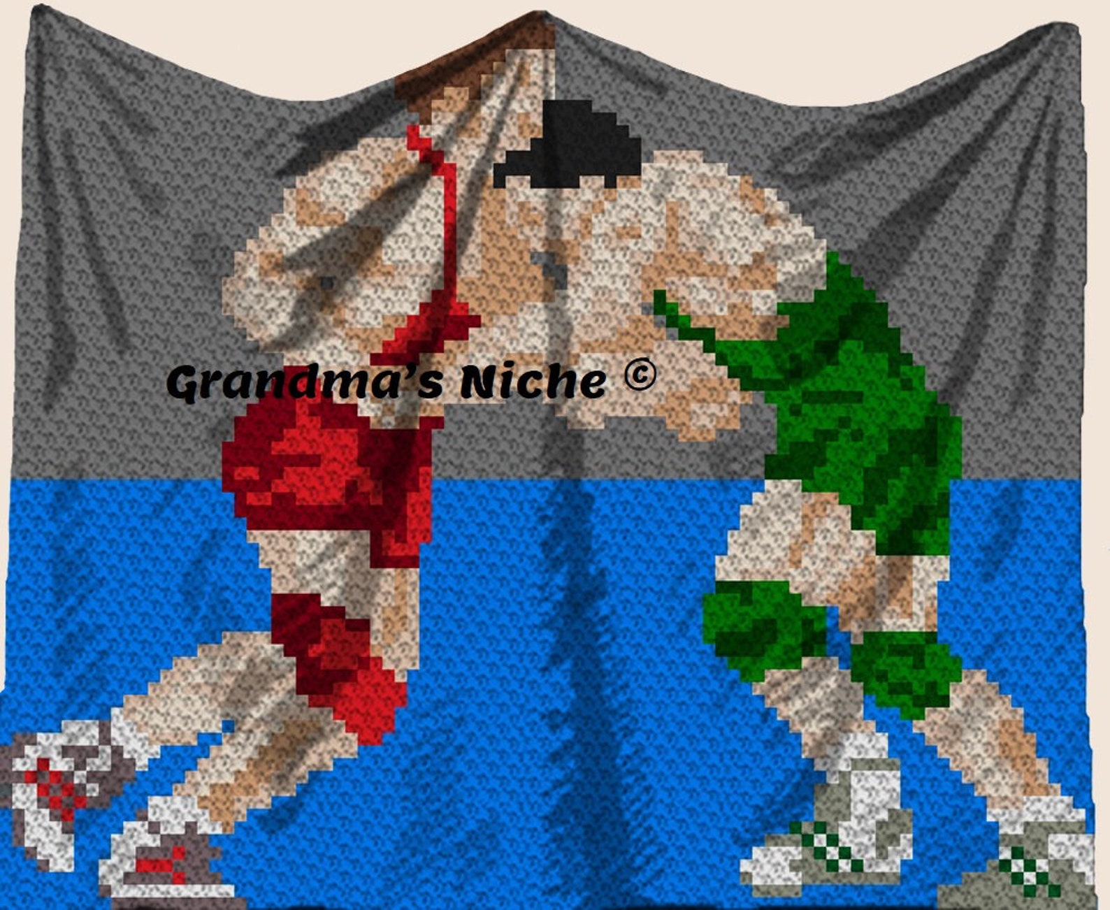 Wrestling Crochet Blanket C2C Pattern written - Etsy