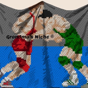Wrestling - Crochet Blanket C2C Pattern, “written Instructions ...