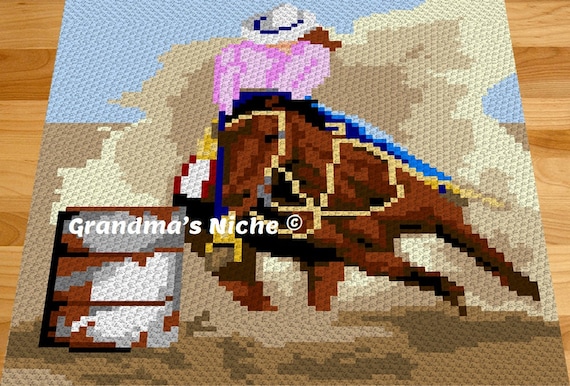 Barrel Racer Crochet Blanket C2C Pattern Written | Etsy