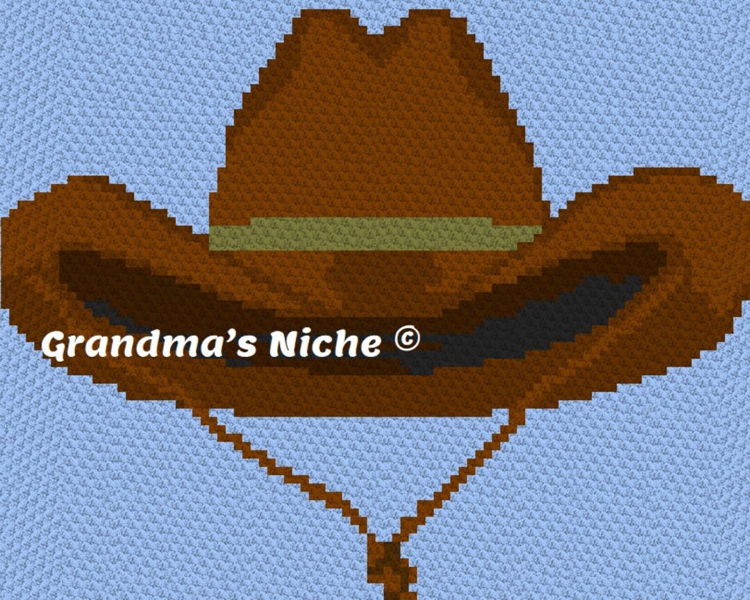 Cowboy Hat - Crochet Blanket C2C Pattern, “written Instructions ...