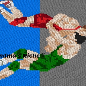 Wrestling - Crochet Blanket C2C Pattern, “written Instructions ...