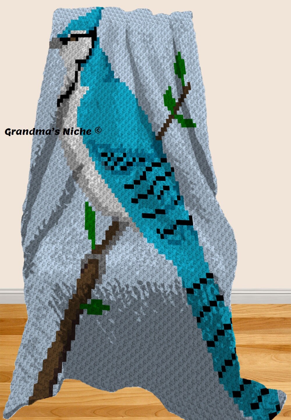 Blue Jay Crochet Blanket C2C Pattern written - Etsy Canada
