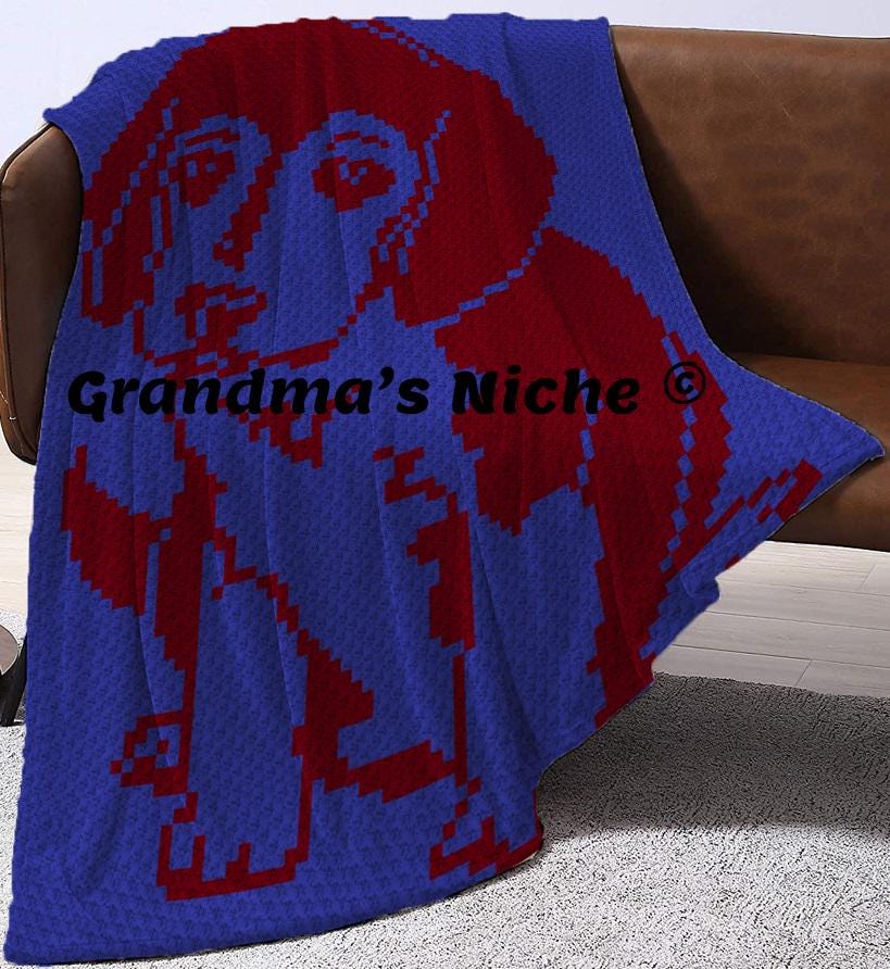 Beagle Puppy Silhouette - Crochet C2C Pattern, Written Instructions ...