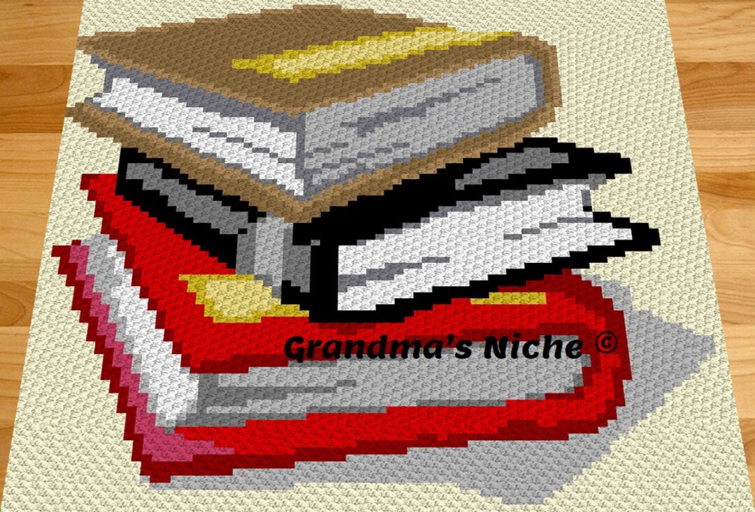 School Books - Crochet Blanket C2C Pattern, “written Instructions ...