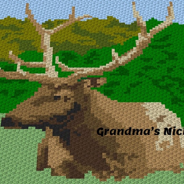 Elk Cross Stitch - Etsy