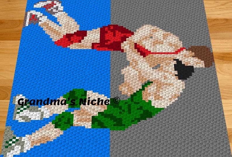 Wrestling Crochet Blanket C2C Pattern written - Etsy