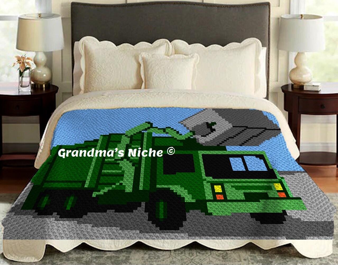 Garbage Truck - Crochet Blanket C2C Pattern, “written Instructions ...
