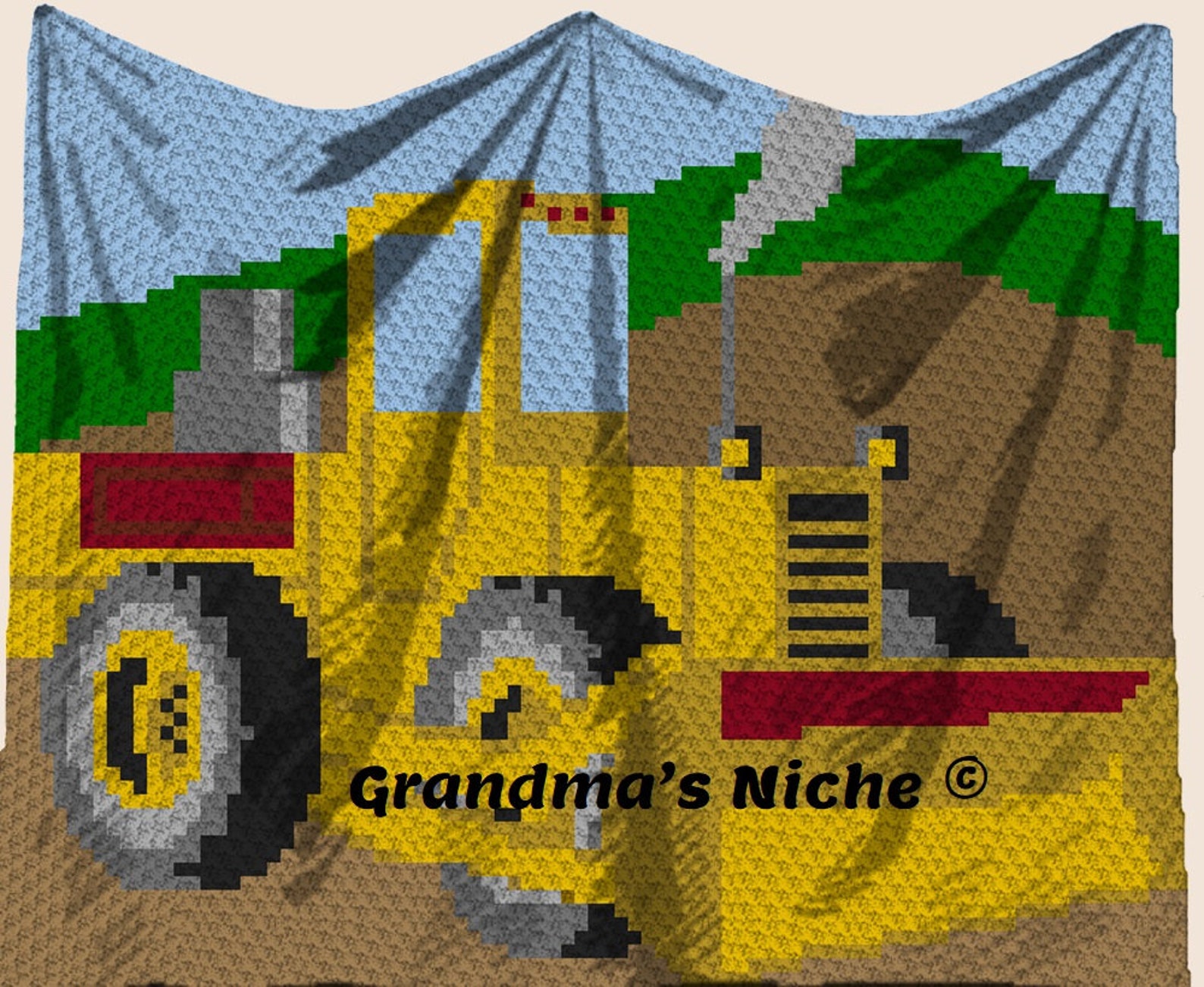 Bull Dozer - Crochet Blanket C2C Pattern, “written Instructions ...