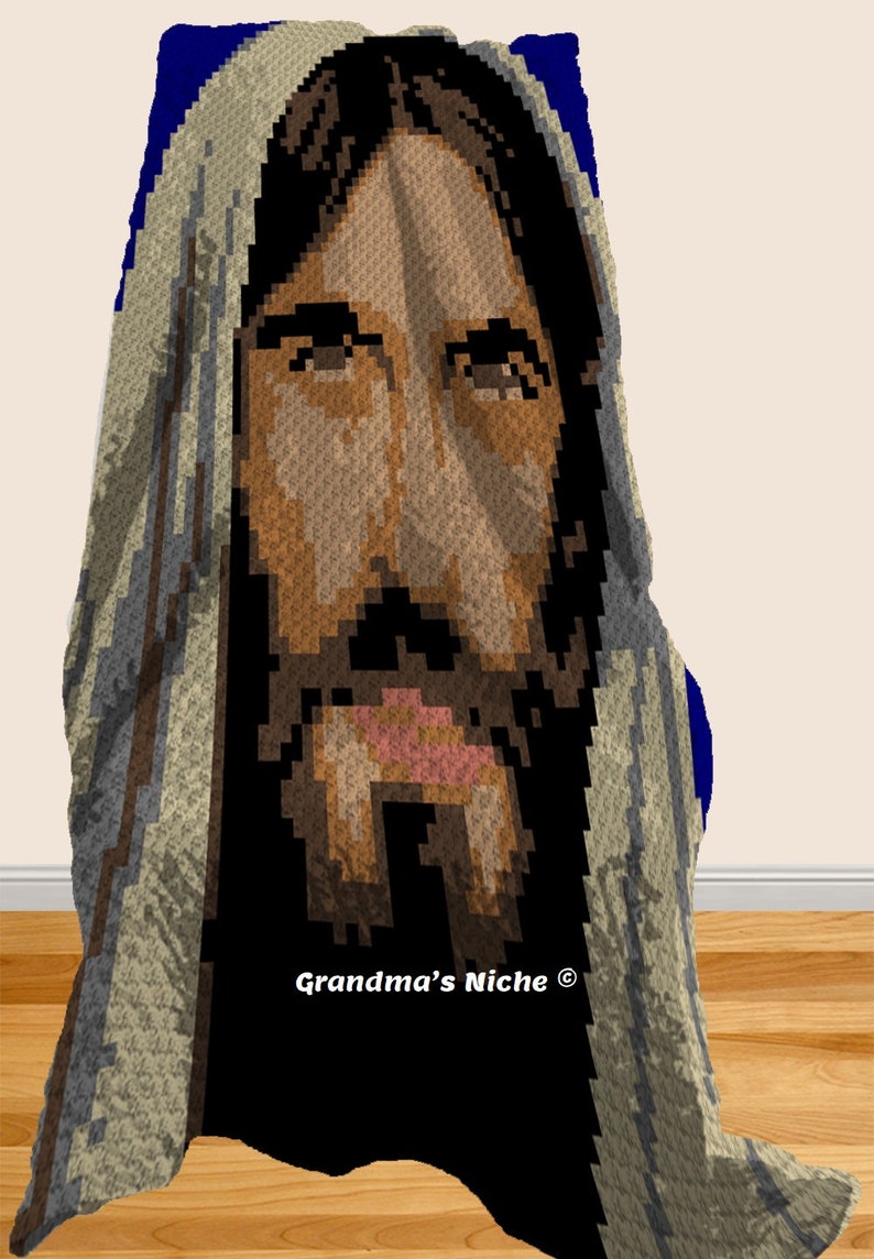 Jesus Crochet Blanket C2C Pattern written Instructions - Etsy