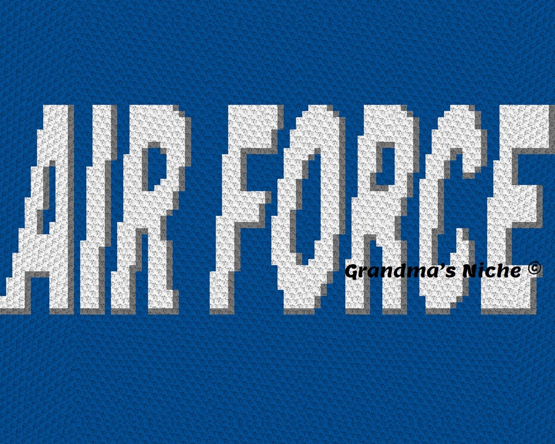 Air Force - Crochet Blanket C2C Pattern, “written Instructions ...