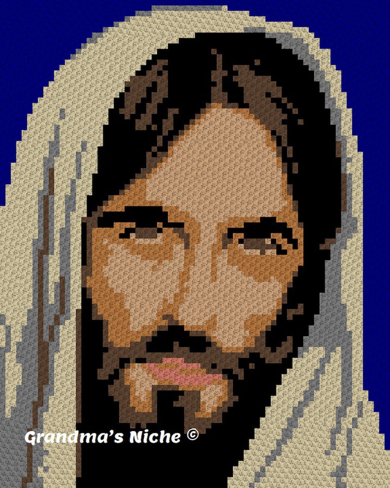Jesus Crochet Blanket C2C Pattern written Instructions - Etsy