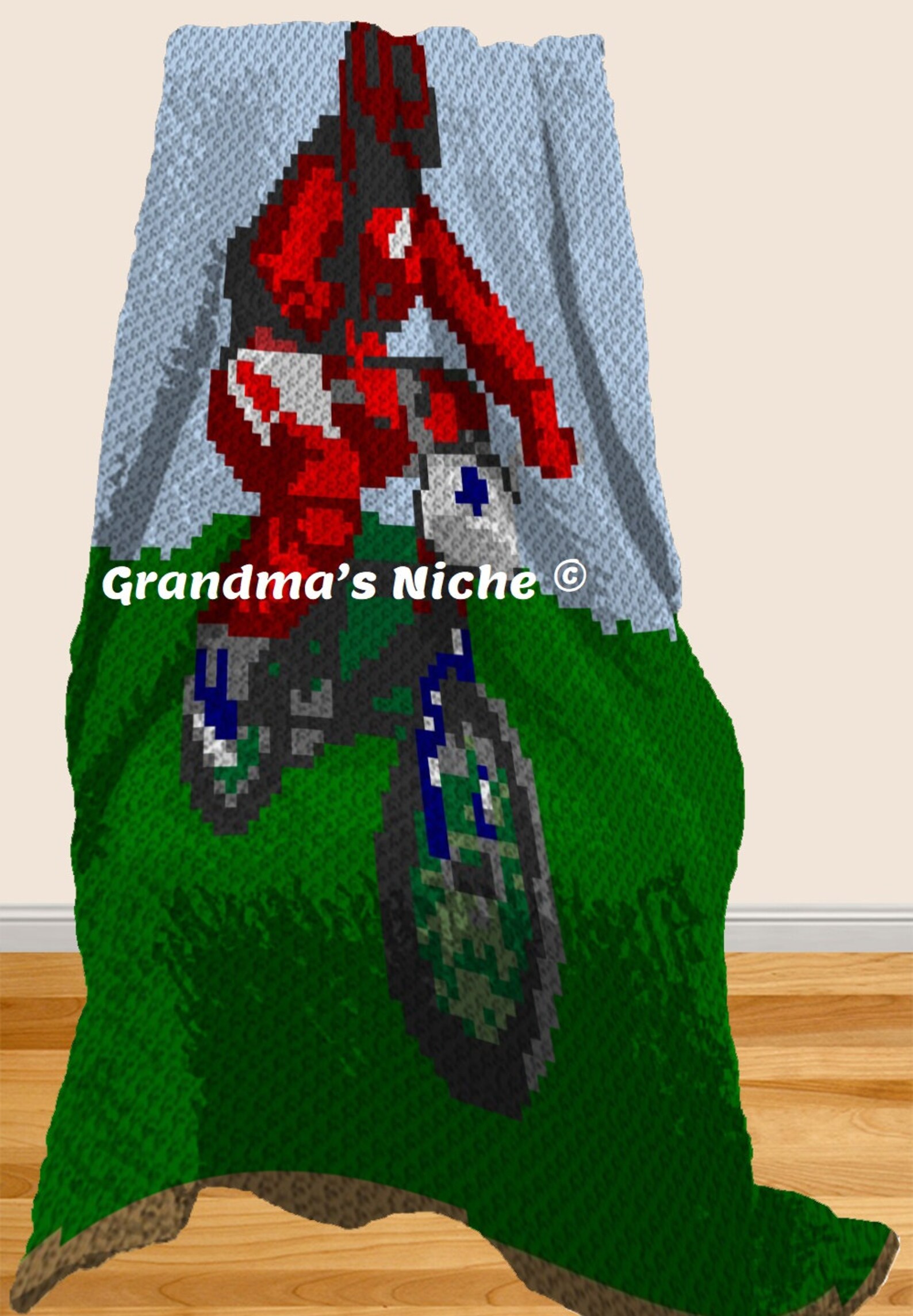 Bike Race Crochet Blanket C2C Pattern, written Instructions, Tunisian ...