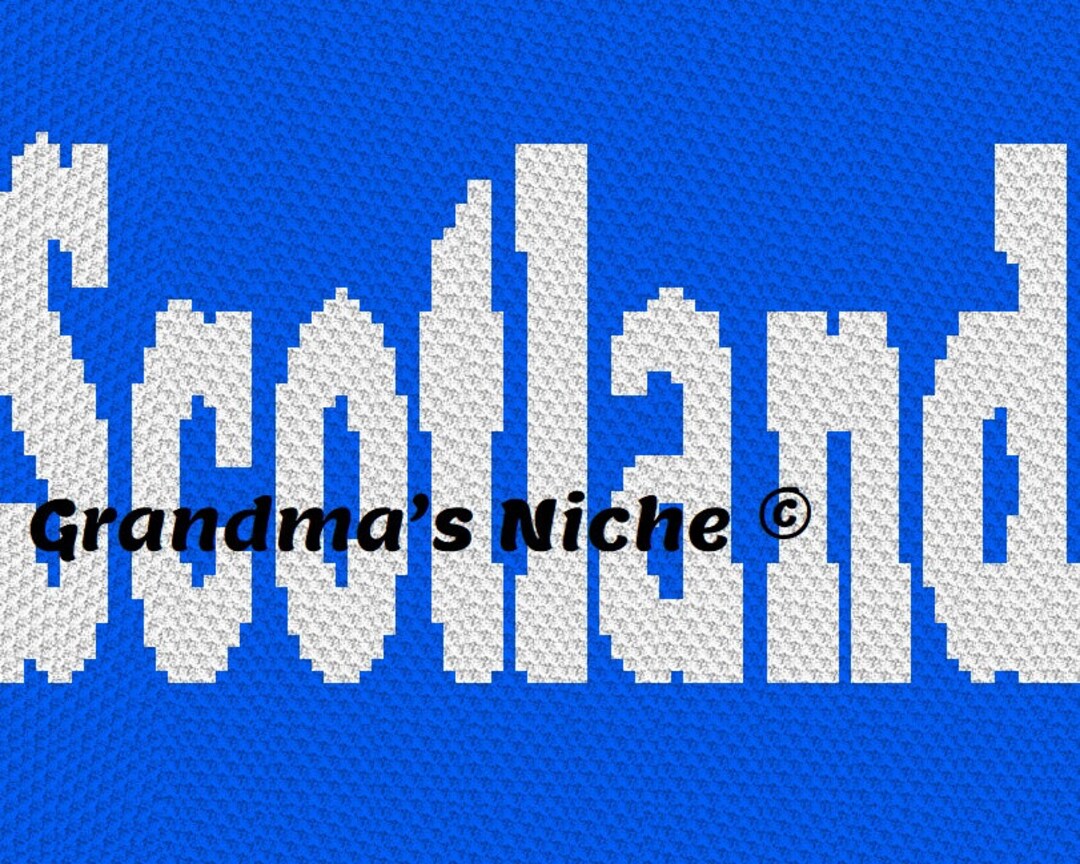 Scotland – Crochet Blanket C2C Pattern, Written Instructions, Tunisian ...