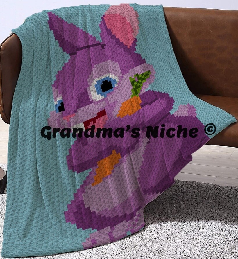 Bunny With Carrot – Crochet C2C Pattern, Written Instructions, Cross ...