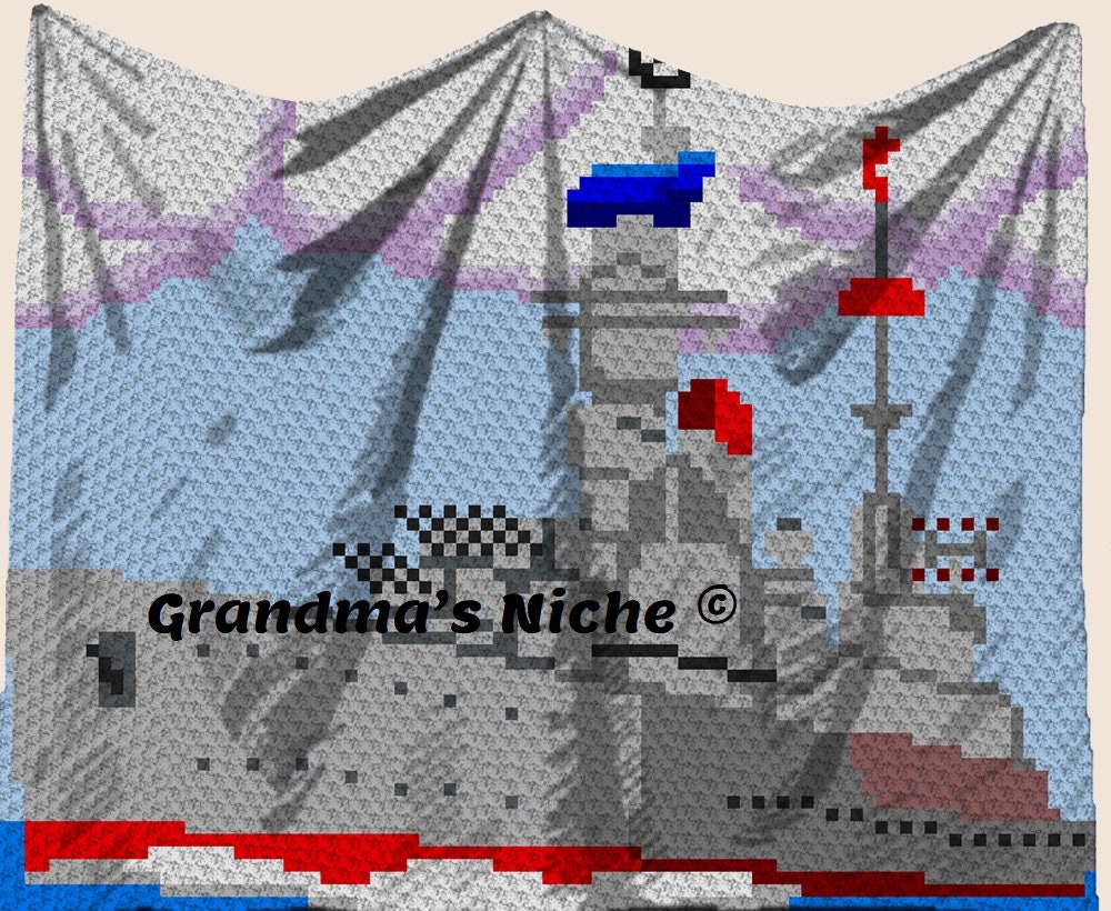 Big Ship Crochet Blanket C2C Pattern written - Etsy