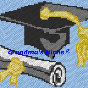 Graduation - Crochet Blanket C2C Pattern, “written Instructions ...