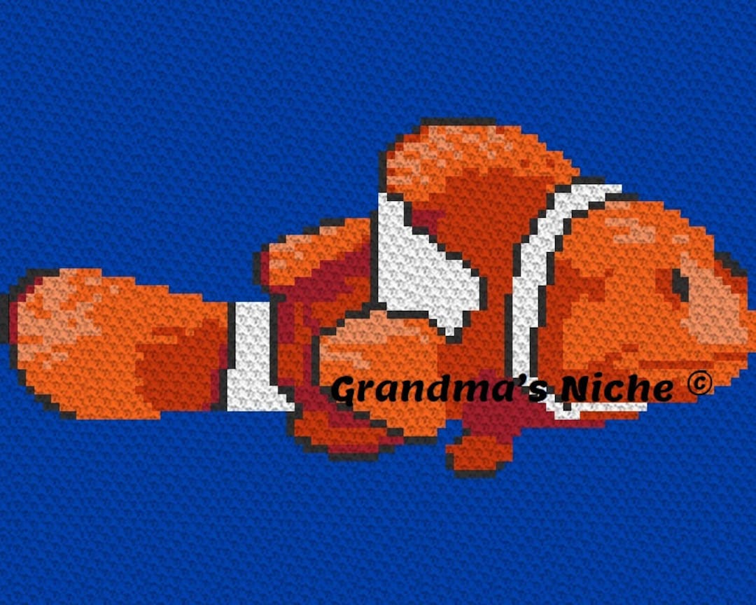 Clown Fish - Crochet Blanket C2C Pattern, “written Instructions ...