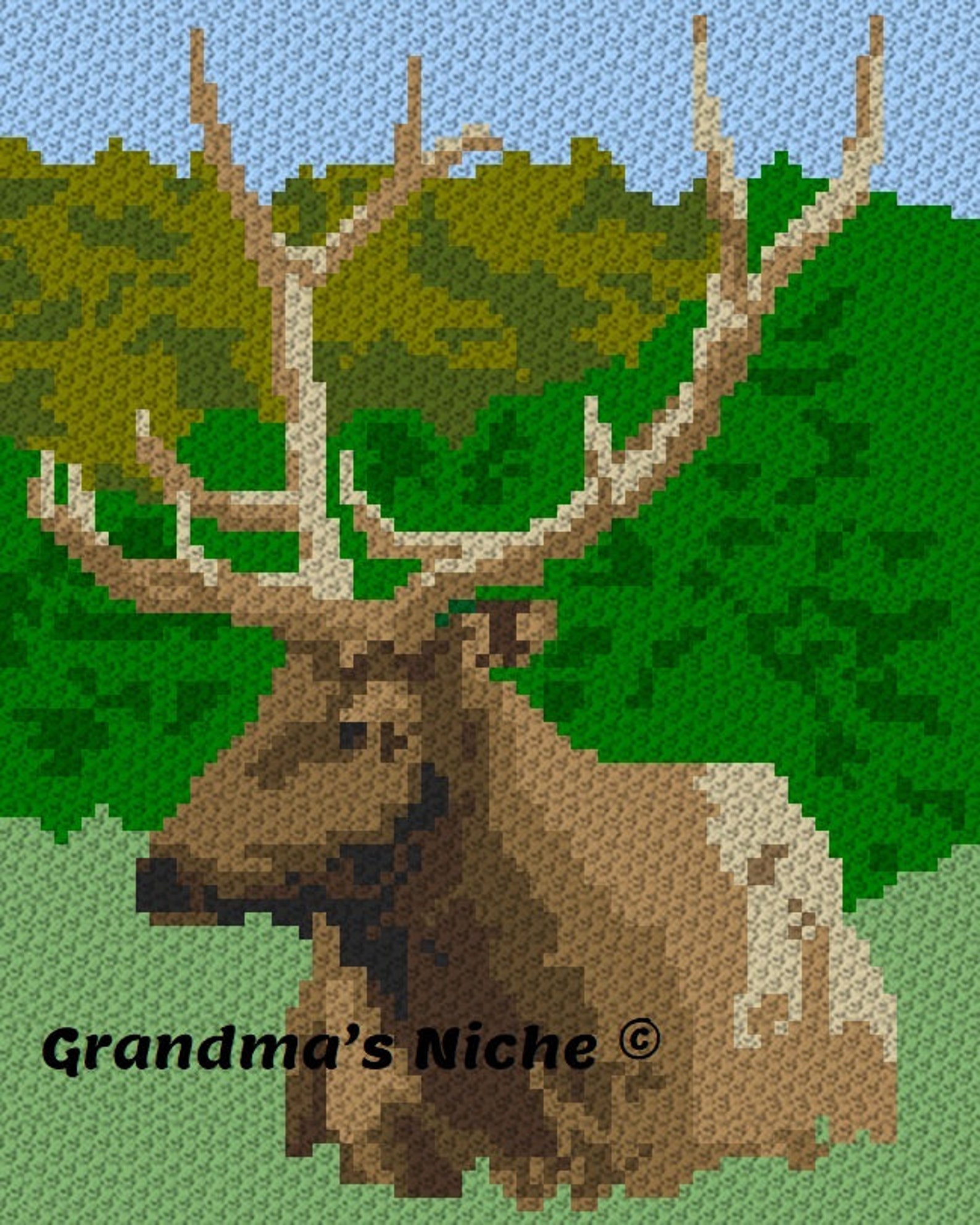 Elk - Crochet Blanket C2C Pattern, “written Instructions”, Tunisian ...