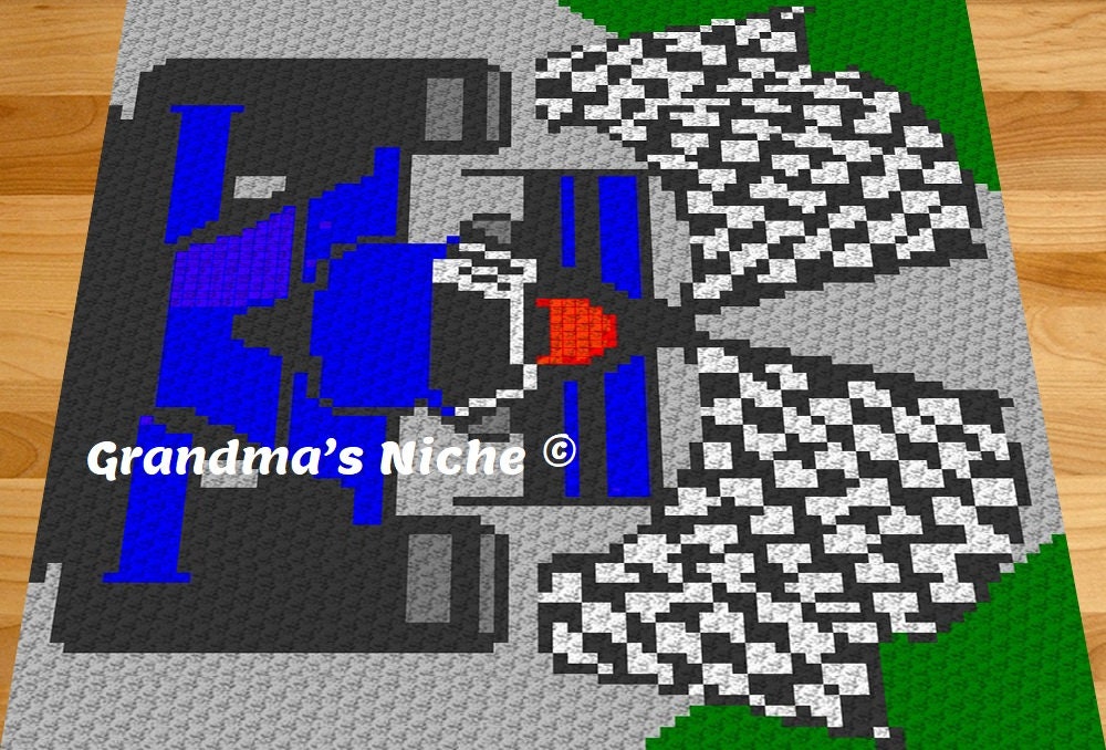 Race Car - Crochet Blanket C2C Pattern, “written Instructions ...