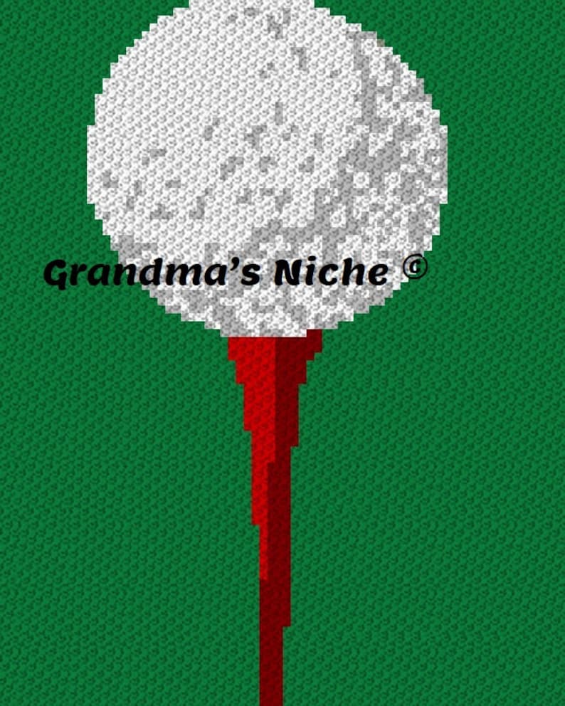 Golf Ball & Tee - Crochet Blanket C2C Pattern, “written Instructions ...