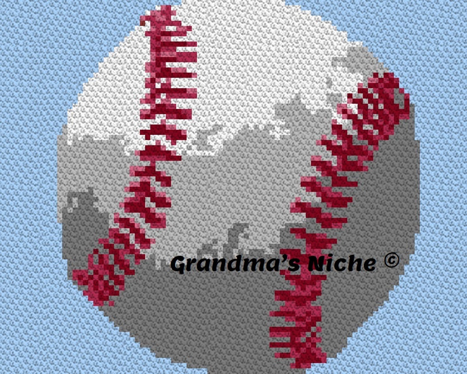 Baseball Crochet Blanket C2C Pattern written - Etsy