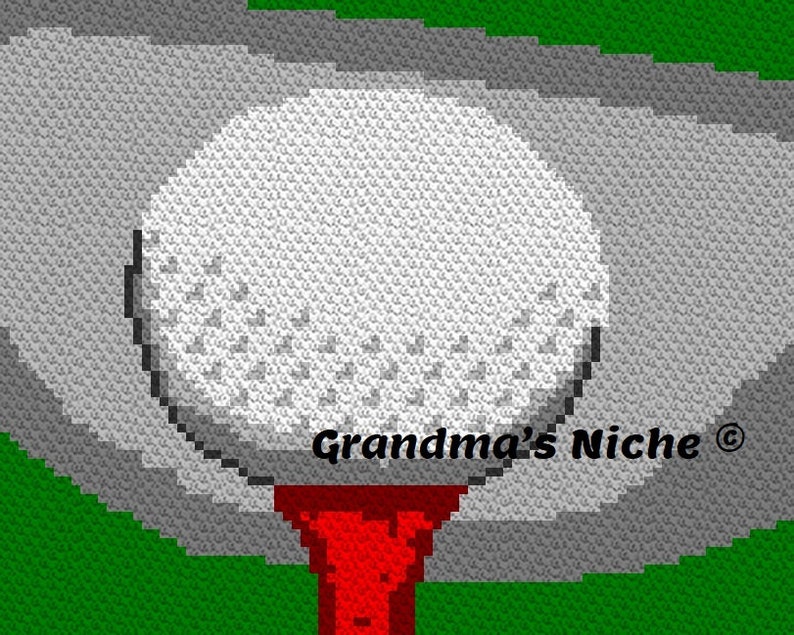 Golf Ball & Club – Crochet Blanket C2C Pattern, Written Instructions ...