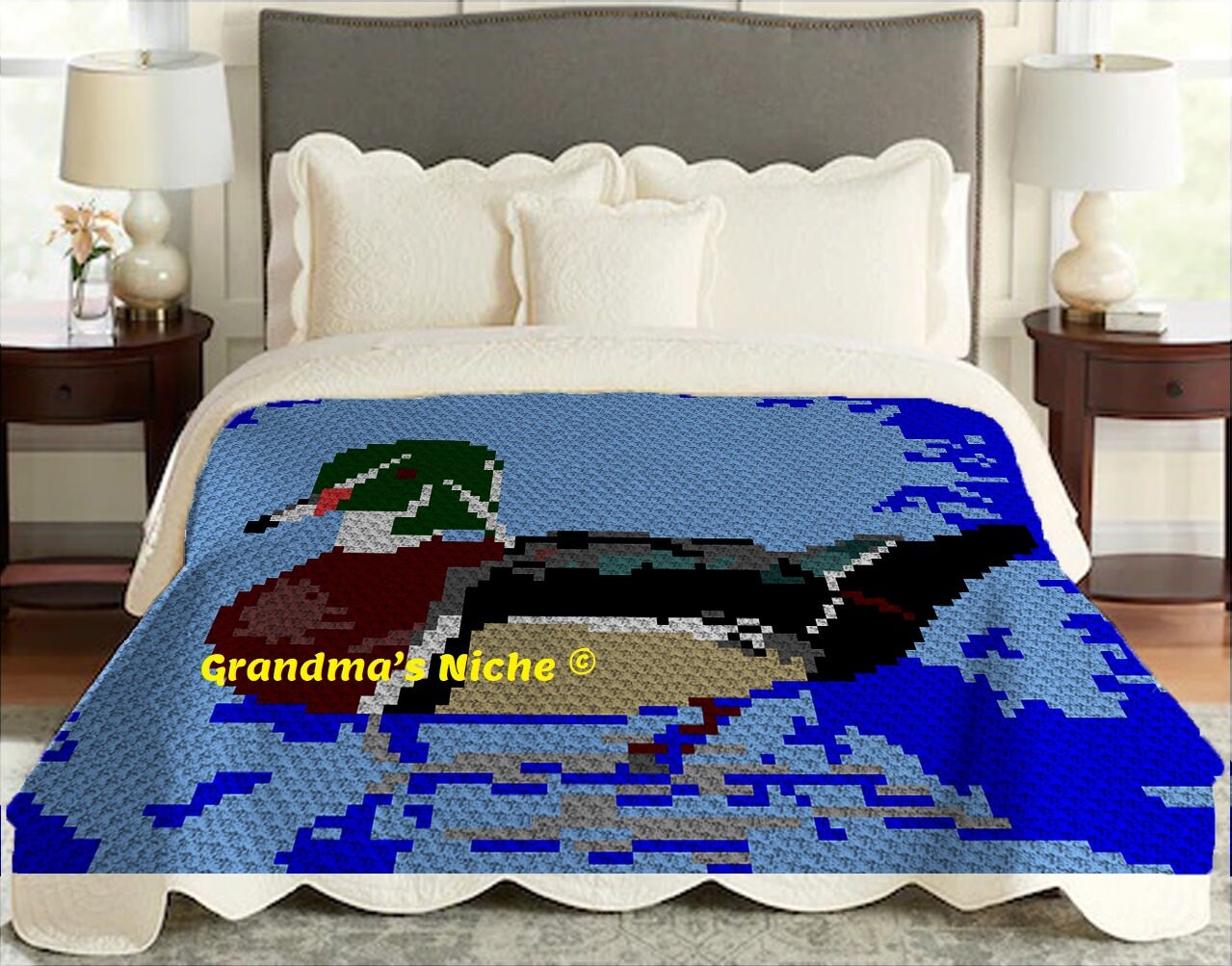 Wood Duck Crochet Blanket C2C Pattern written | Etsy