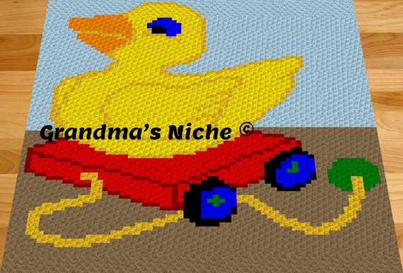 Toy Child Size Crochet Blanket Pattern C2C Tunisian - Etsy