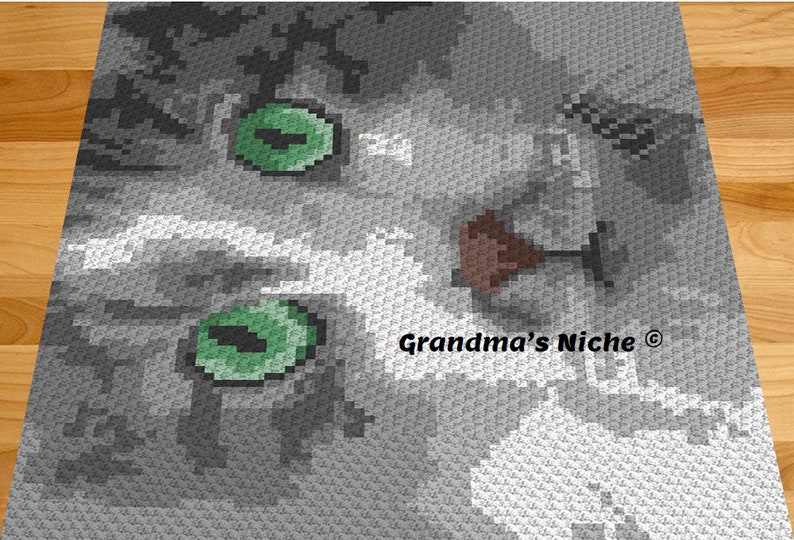 Cat Profile Crochet Blanket C2C Pattern written - Etsy