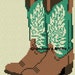 Cowboy Boot Design - Crochet Blanket Pattern, C2C, Tunisian Crochet ...