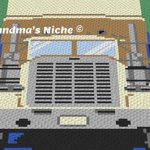 Semi Truck - Crochet Blanket C2C Pattern, “written Instructions ...