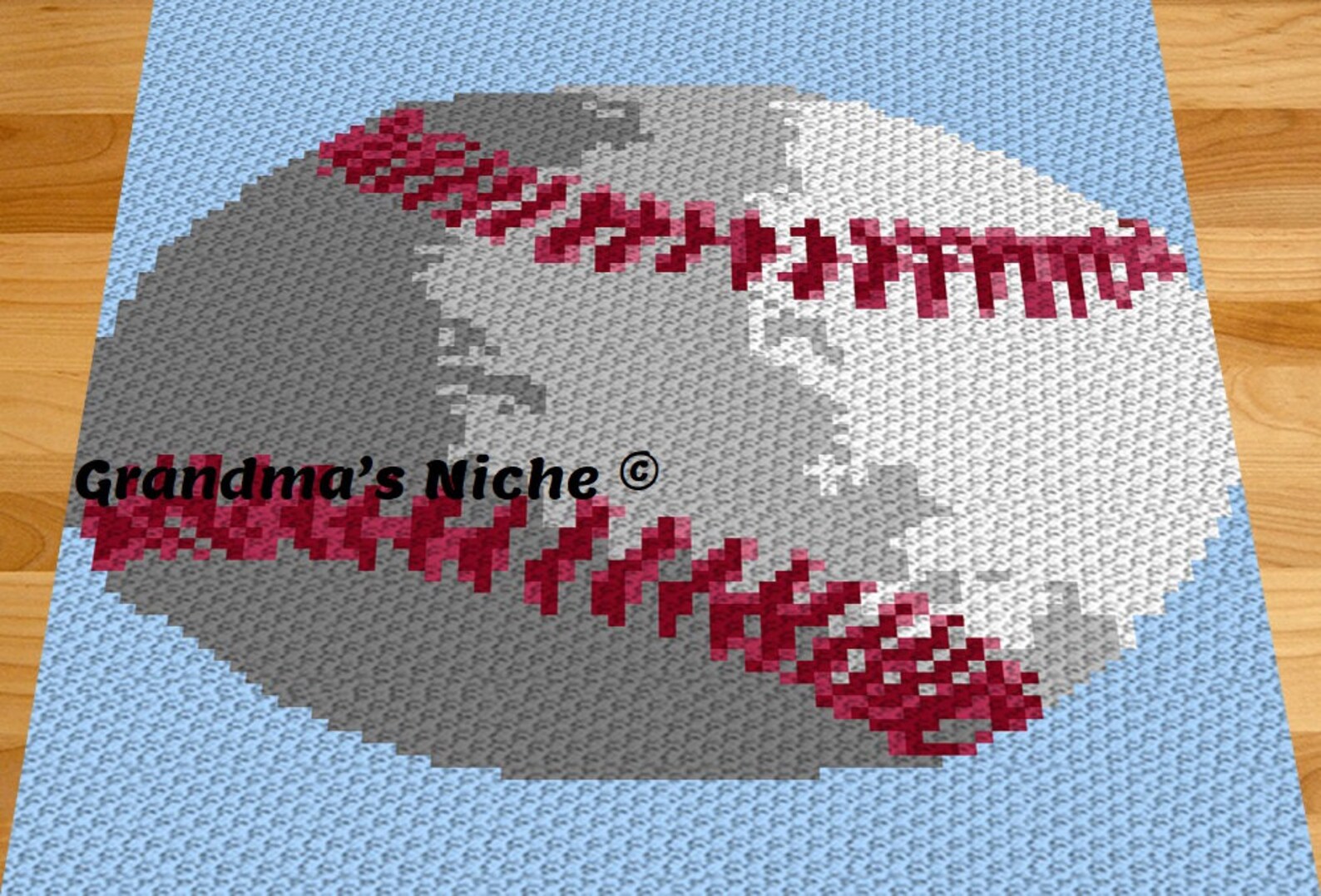 Baseball Crochet Blanket C2C Pattern written - Etsy