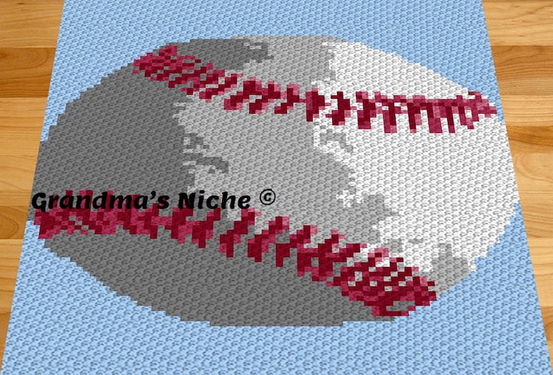 Baseball Crochet Blanket C2C Pattern written - Etsy