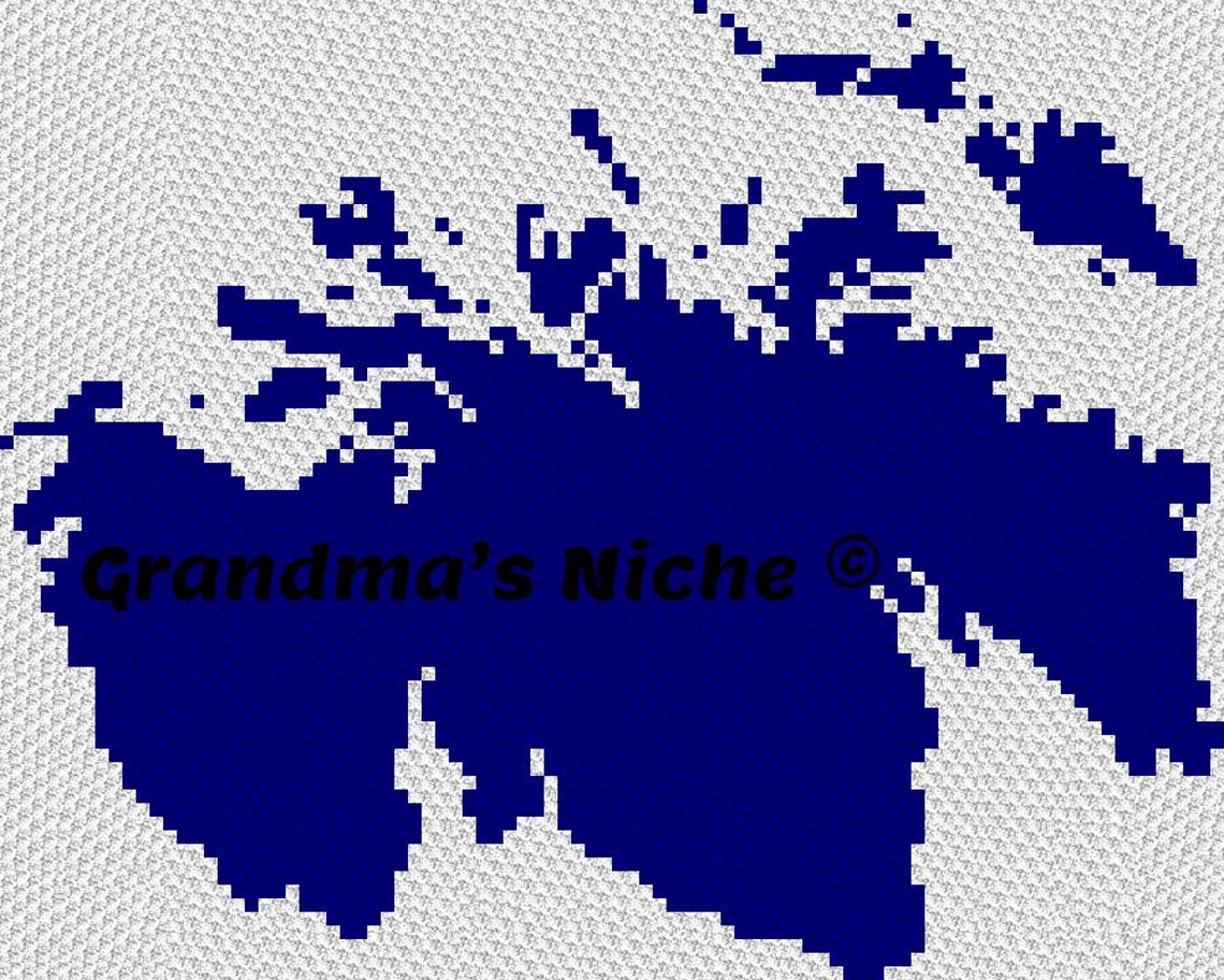 Scotland Map – Crochet Blanket C2C Pattern, Written Instructions ...