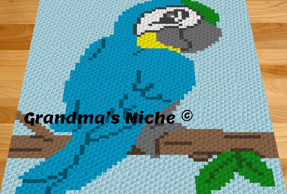 Parrot Baby Crochet Blanket C2C Pattern Written - Etsy