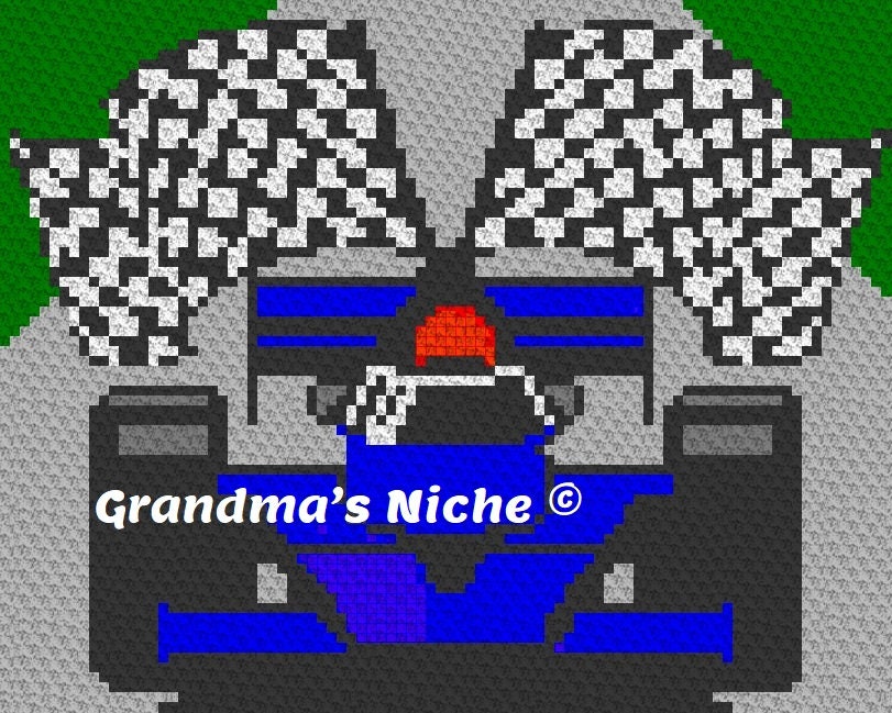 Race Car - Crochet Blanket C2C Pattern, “written Instructions ...