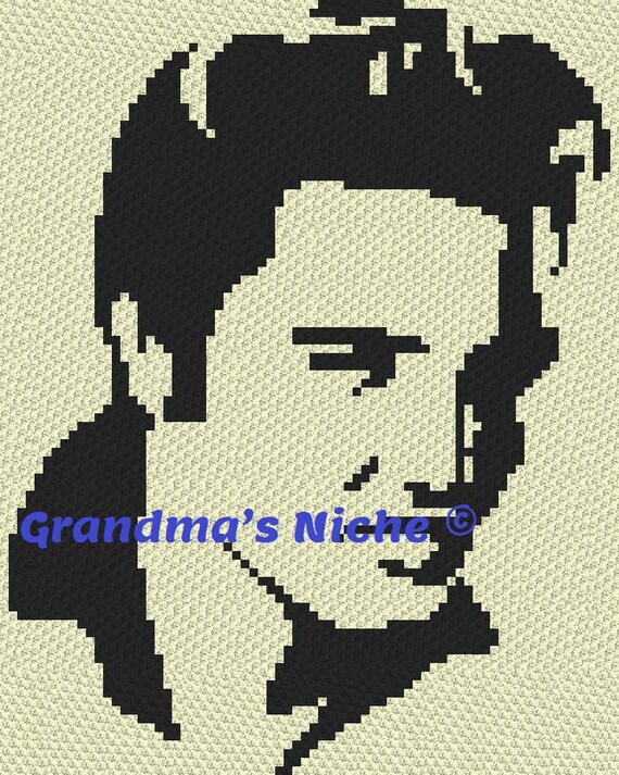 Elvis Silhouette Cross Stitch