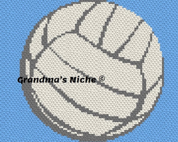 Volleyball Crochet Blanket C2C Pattern Written | Etsy