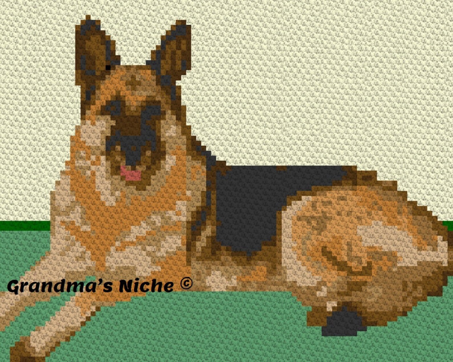 German Shepherd - Crochet Blanket C2C Pattern, “written Instructions ...