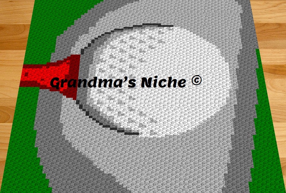 Golf Ball & Club – Crochet Blanket C2C Pattern, Written Instructions ...