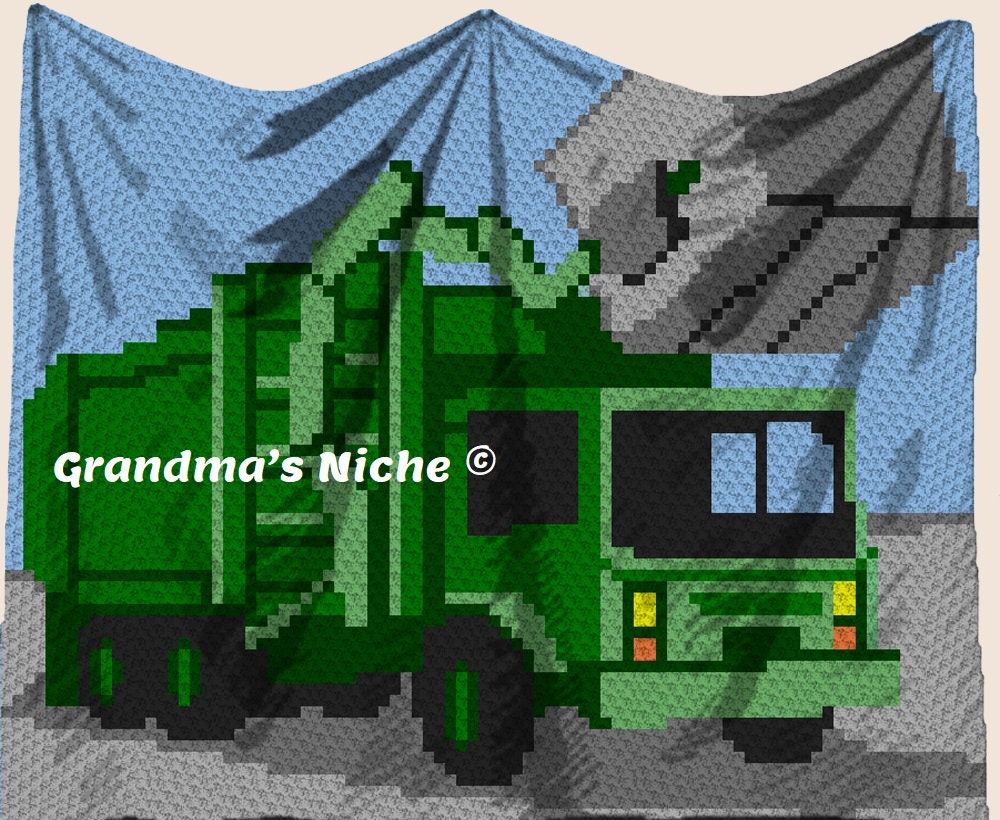 Garbage Truck - Crochet Blanket C2C Pattern, “written Instructions ...
