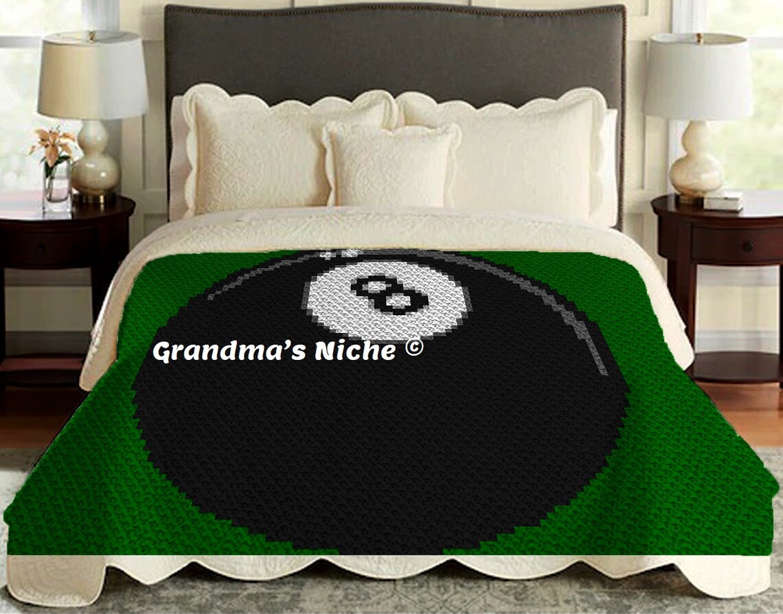 Eight Ball Crochet Blanket C2C Pattern written | Etsy