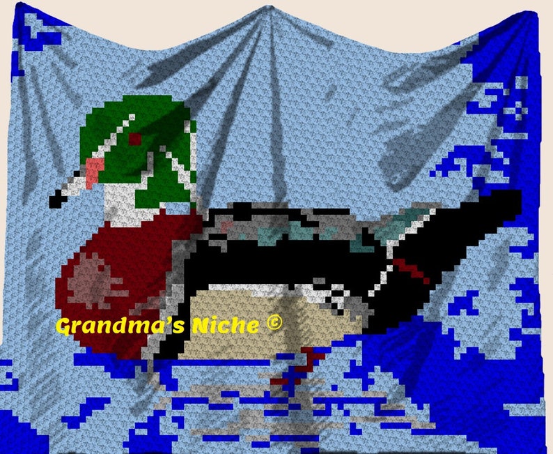 Wood Duck Crochet Blanket C2C Pattern written - Etsy