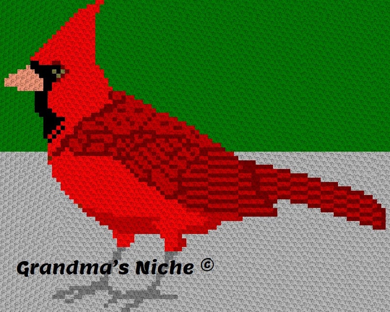 Cardinal Crochet Blanket C2C Pattern, written Instructions, Tunisian ...