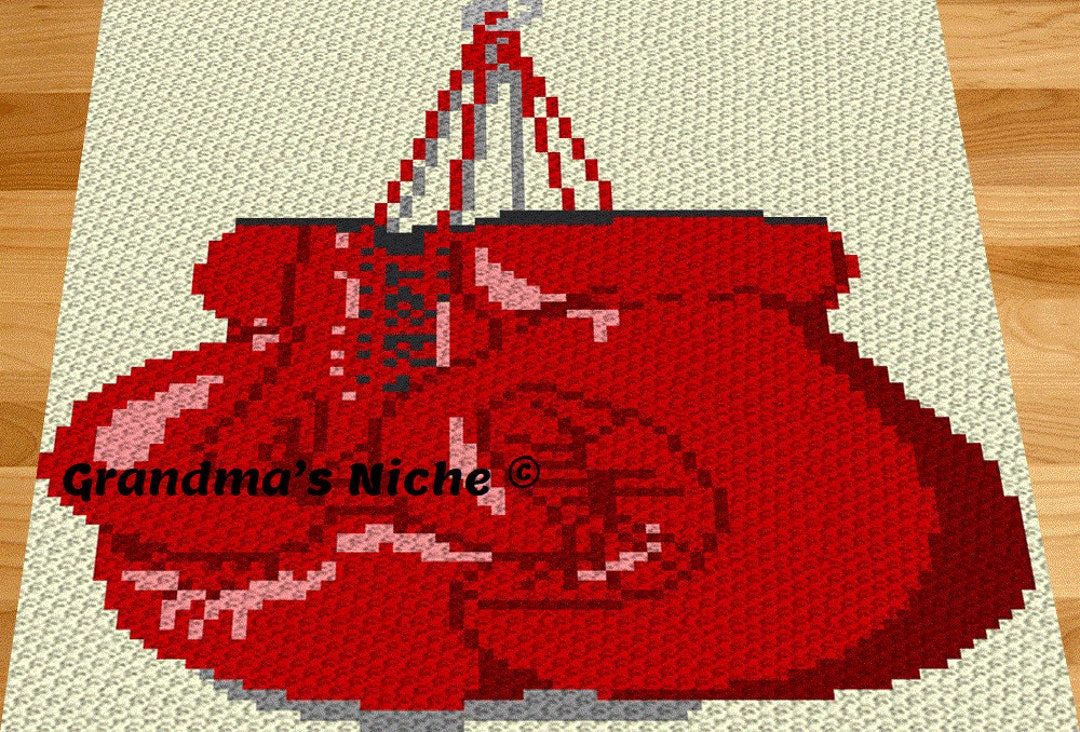 Boxing Gloves - Crochet Blanket C2C Pattern, “written Instructions ...