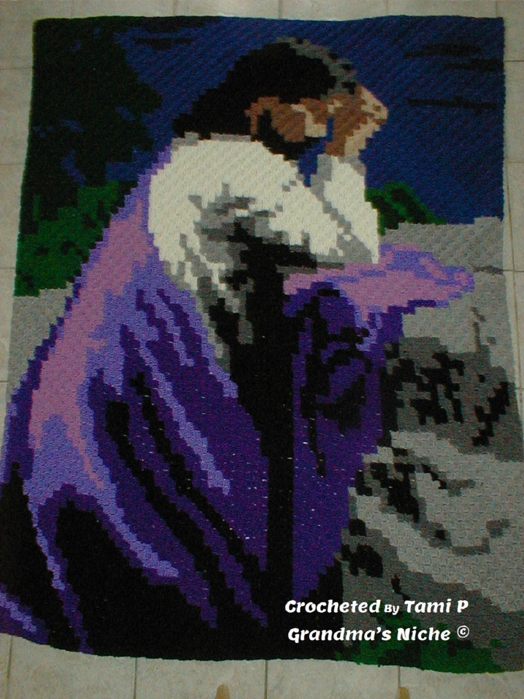 Jesus Praying Crochet Blanket C2C Pattern Written - Etsy France