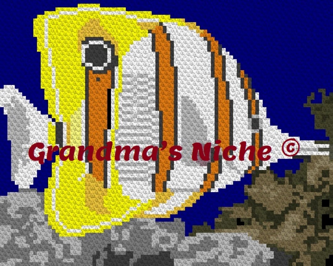 Copper Banded Butterfly Fish – Crochet C2C Pattern, Written ...
