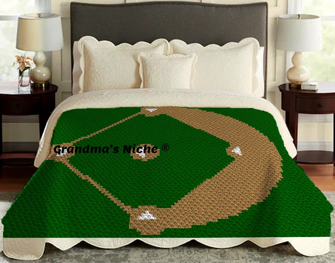 Baseball Diamond - Crochet Blanket C2C Pattern, “written Instructions ...